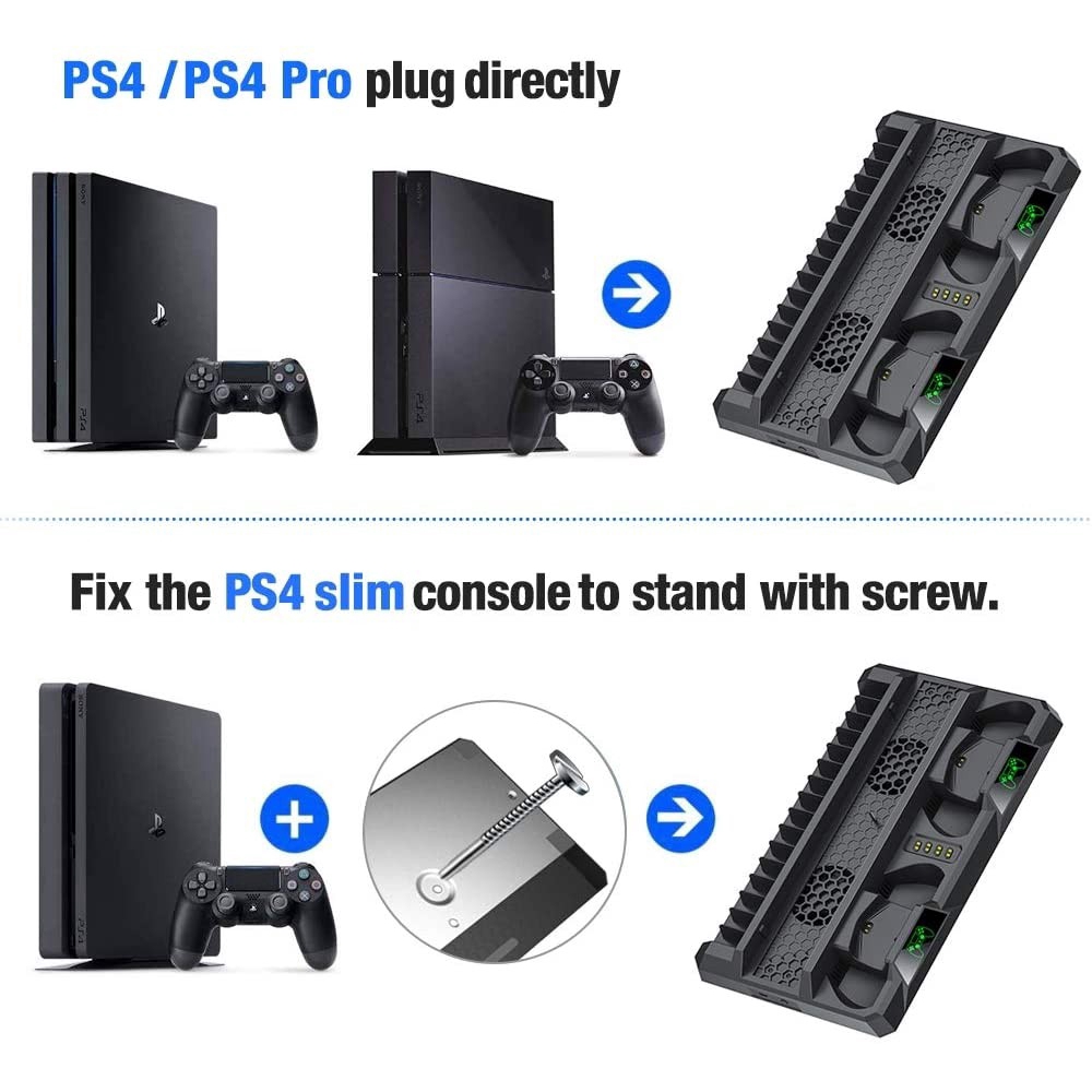 PS4 Stand Cooling Fan for PS4 Slim / PS4 Pro/Playstation 4, PS4 Pro ...