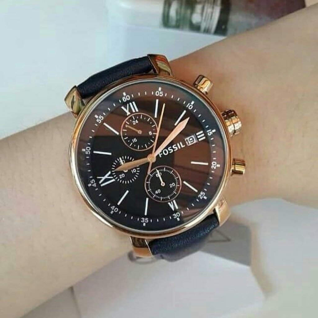 FOSSIL FOSSIL Rhett Chronograph Blue Leather Watch BQ1704 BQ1704 ...