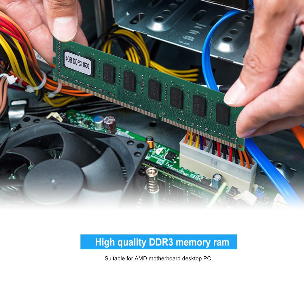 อุปกรณ์โมดูลสำหรับAmd เมนบอร์ด 4 Gb Ddr 3 1600 Mhz Pc หน่วยความจํา Ram ...