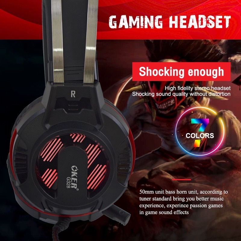 GAMING HEADSET 7.1 OKER G328 - aekchirawattanadeelert - ThaiPick