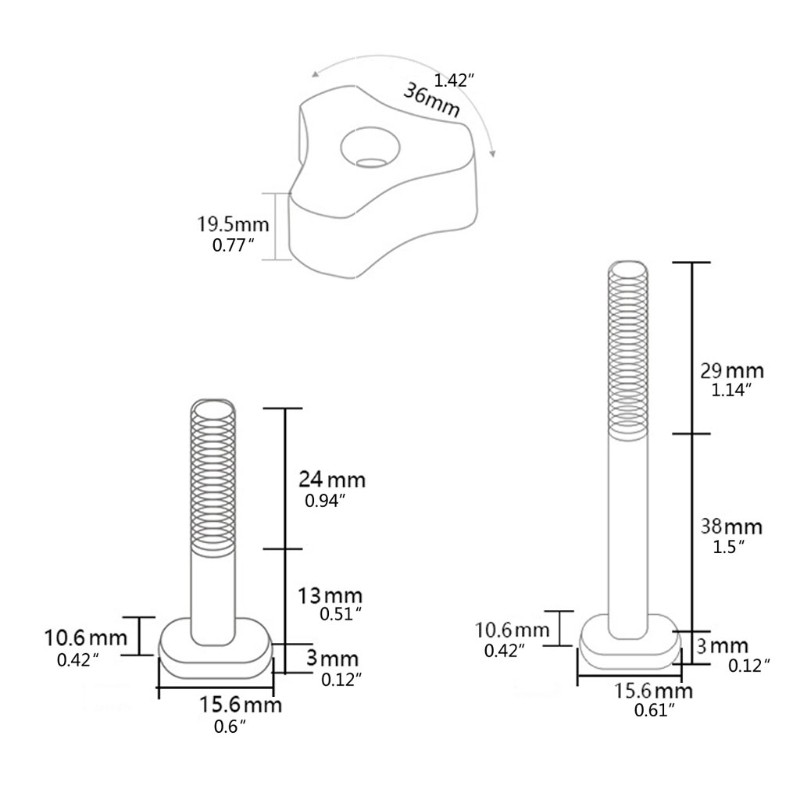 M6-40T M6-70 Nut Quick Acting Hold Gasket Down Clamp Screw Slide Block ...