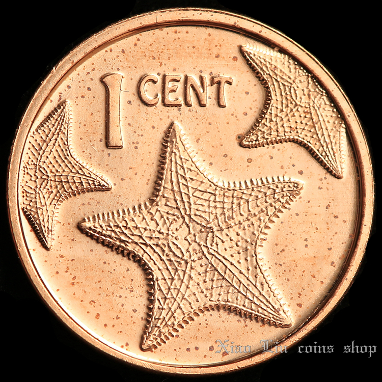 Spot Bahamas 2015 1 cent small coin brand new UNC 17mm foreign coin ...