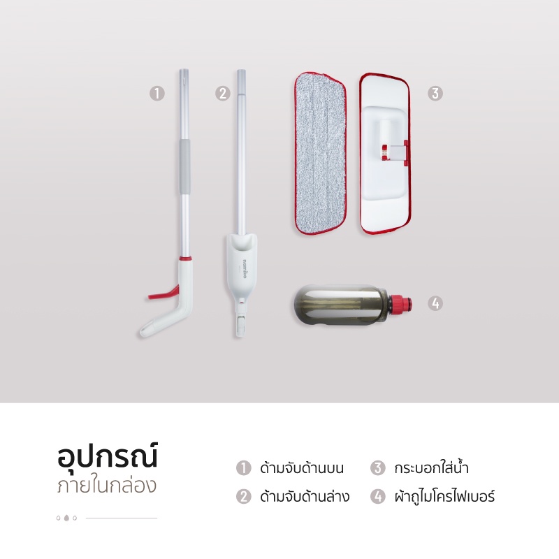 Namiko ไม้ถูพื้นแบบฉีดน้ำในตัว Spray Mop SM1 - Simple White - namiko_official - ThaiPick