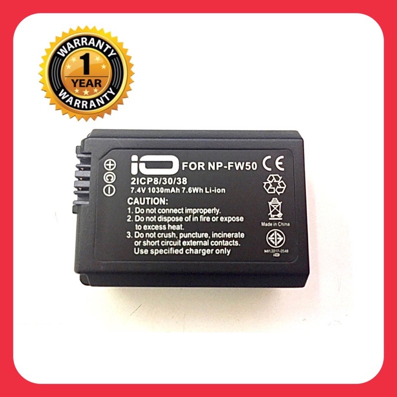 แบตกล้องโซนี่ NP-FW50/Sony Battery NP- FW50 คุณภาพเทียบเท่าใช้กับกล้อง ...