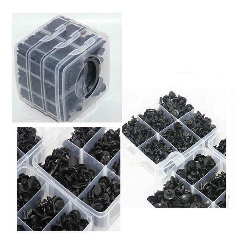 hot620PCS 16Kinds Black Nylon Plastic Universal Bumper Clips Side ...