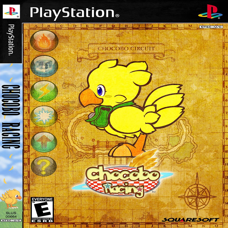 แผ่นเกมส์ PS1 เล่นบนเครื่อง PS2 (คุณภาพ) (ส่งไว) Chocobo Racing (วิธี ...