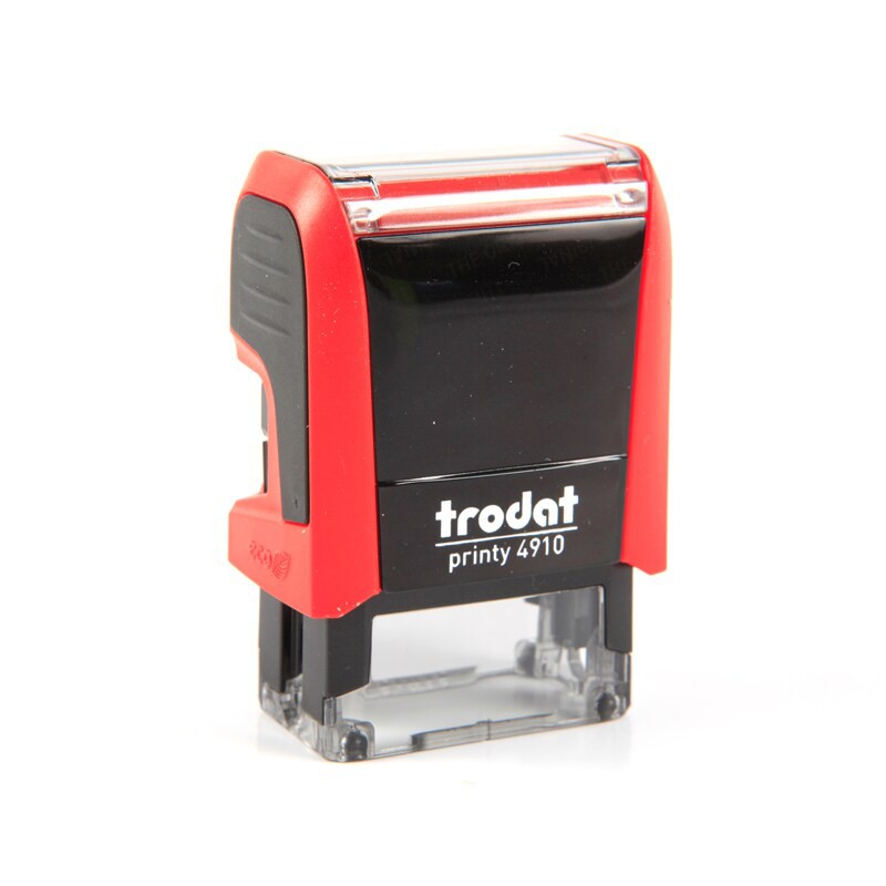ตรายางหมึกในตัว 26x9 มม. แดง โทรดัท TR-4910/Self-inking rubber stamp 26x9 mm.Red Trodat TR-4910 ...
