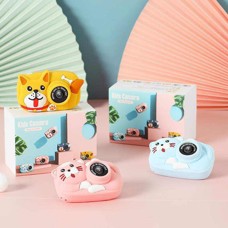 Children's Camera Cute Toy Cat Mini Digital Camera IPS Screen Education ...