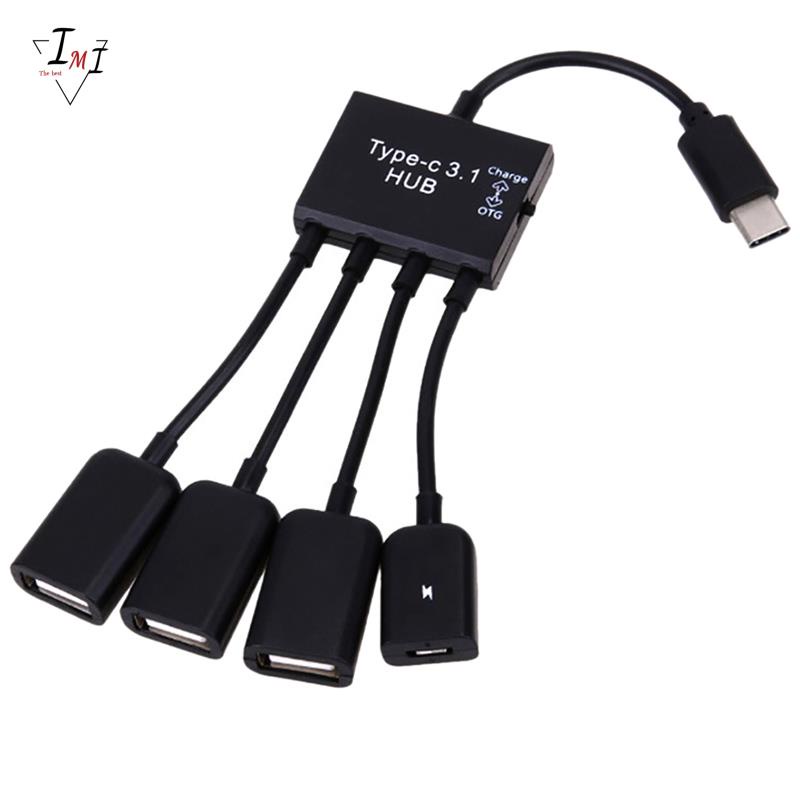 Type-C to Micro-USB Hub USB 3.1 4-Port Powered OTG Hub - 9zwffio4dgzj ...