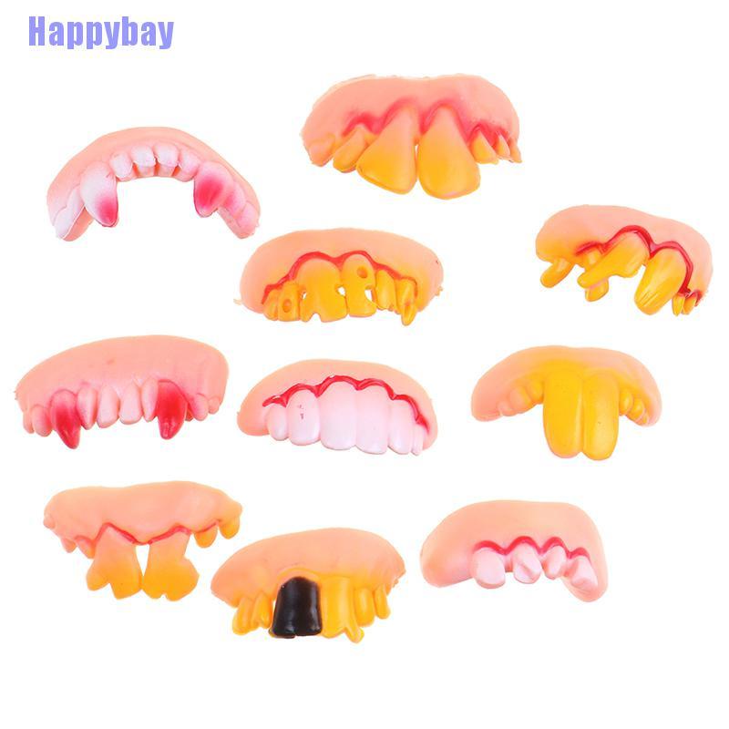 ( Happybay ) 10pcs Funny Goofy Fake Vampire Denture Teeth Halloween ...