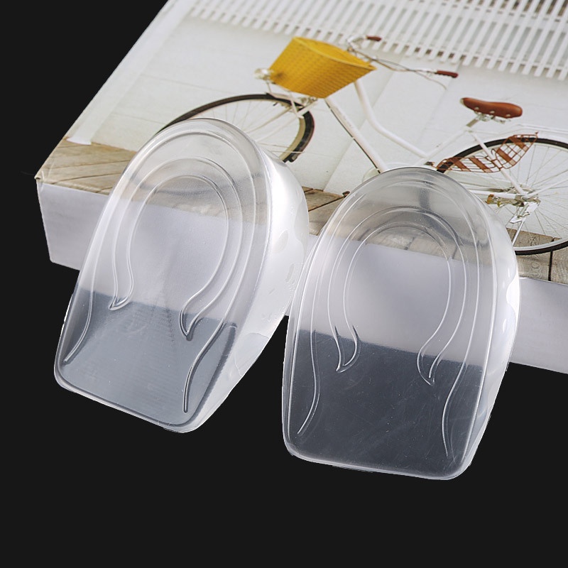 1 Pair Silicone Gel Height Increase Insole Heel Lifting Inserts Shoe ...