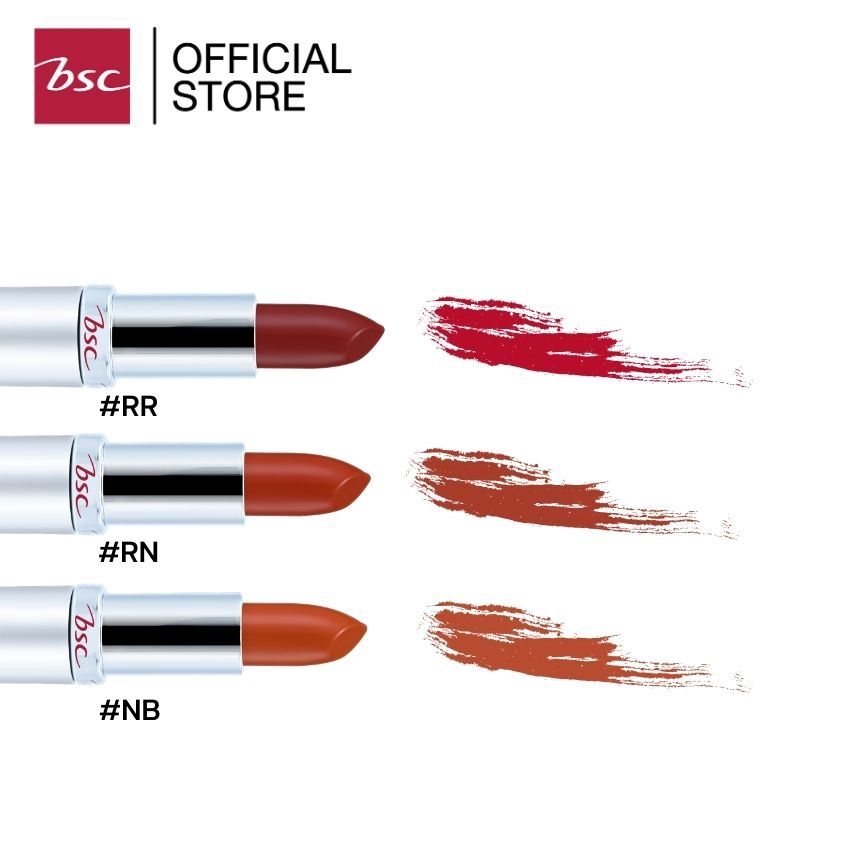 BSC SHINE MY LIPS ลิปสติกเนื้อ GLOSSY SHINE เนื้อเนียนนุ่มบางเบา สีชัด ...