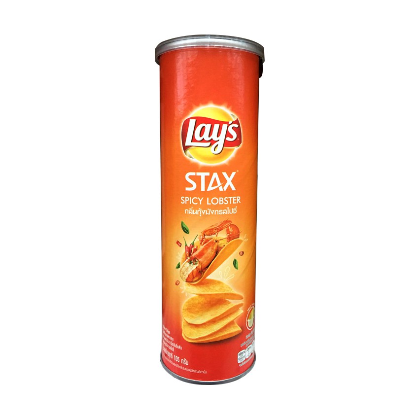 LAYS’ เลย์ มันฝรั่งทอดกรอบ สแต็ค รสกุ้งมังกรสไปซี่ 100กรัม - lotuss ...