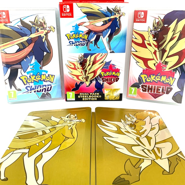 NSW Pokemon sword and shield Dual Edition + Pokemon Figurine มือ 2 ...