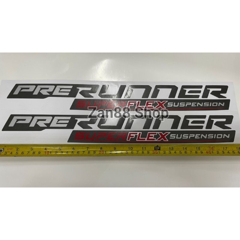 สติ๊กเกอร์ PRERUNNER SUPERFLEX SUSPENSION ติดข้างท้ายรถ TOYOTA REVO ปี ...