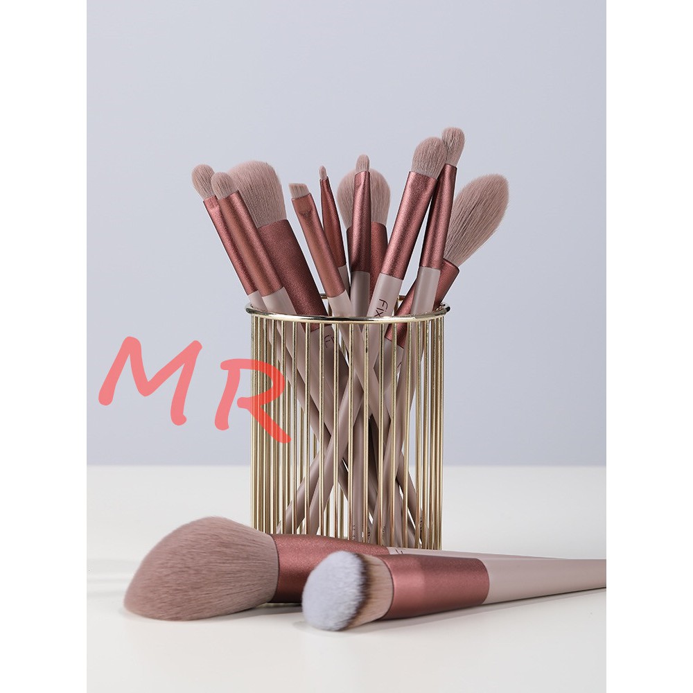 MR shopee เซ็ตแปรงแต่งหน้าFix13ชิ้นพร้อมถุงกล่อง แปรงไฮไลท์แปร แปรง ...