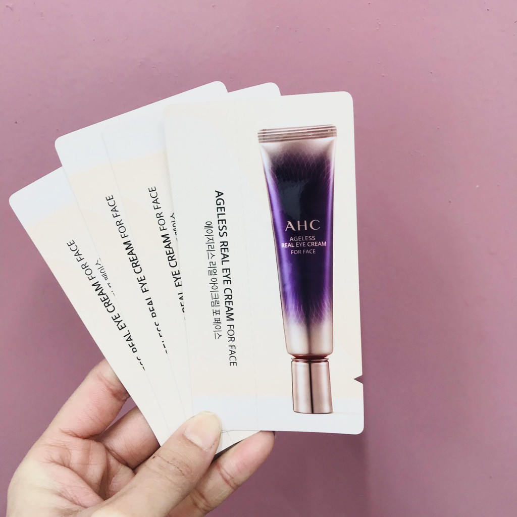 พร้อมส่งAHC Ageless Real Eye Cream for Face 1ml ครีมบำรุงรอบดวงตาทาหน้าได้ (1ml) - wopric.com ...