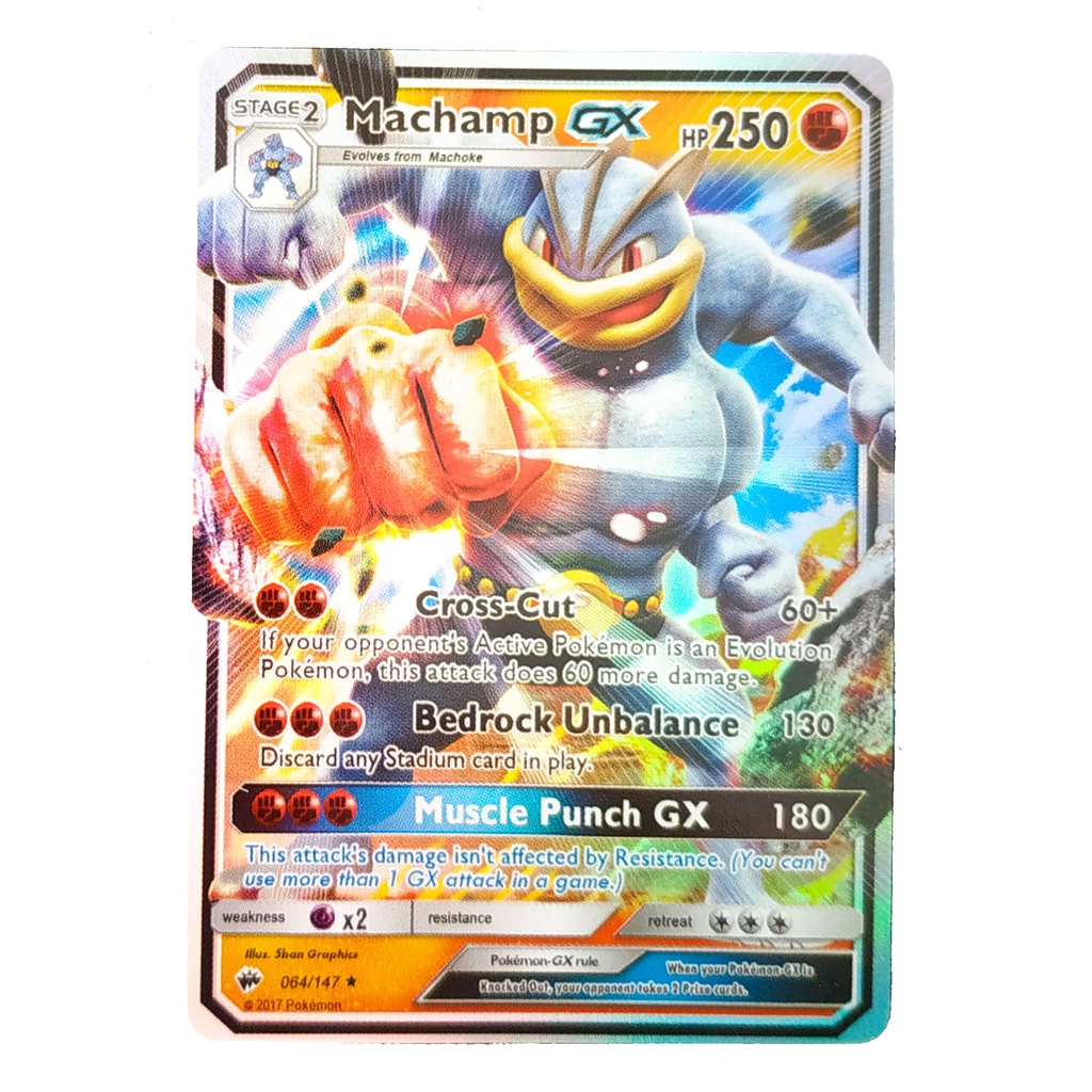 Machamp GX Card 064/147 ไคริกี Pokemon Card Shining Series ภาษาอังกฤษ ...
