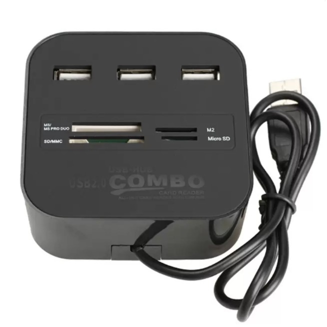 igootech 3 Ports USB 2.0 HUB All In One Multi-card Reader Card Writer Reader Combo | Shopee Thailand