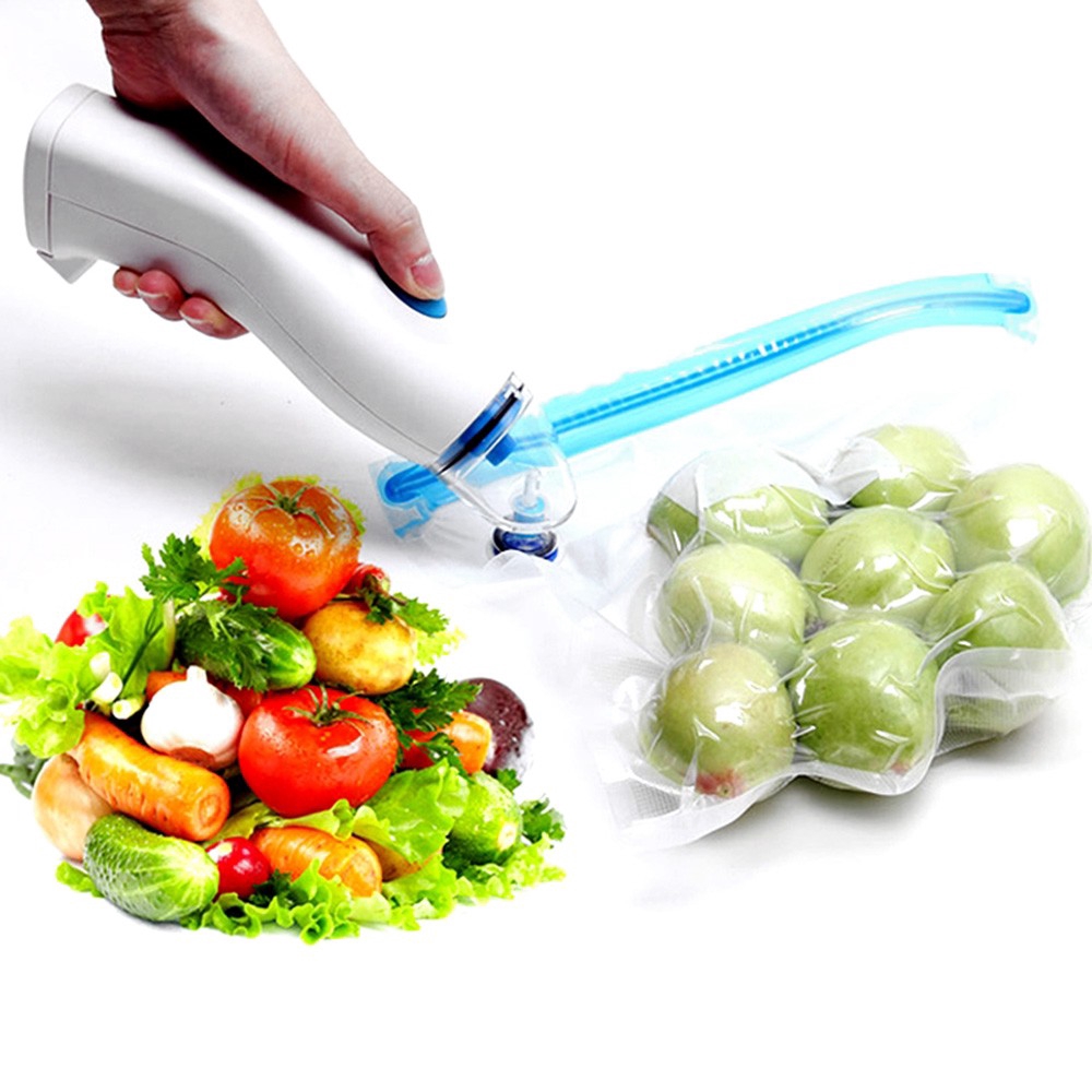 Portable Handheld Food Saver Plastic Packaging Machine Electric Vacuum ...