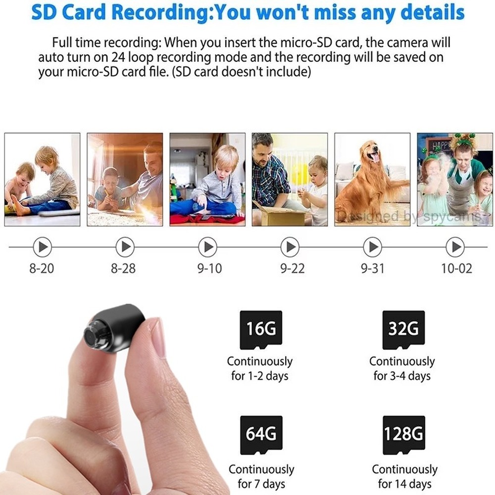 Invisible Mini WiFi Camera Hotspot Night Edition P2P IR-CUT 4K CCTV ...