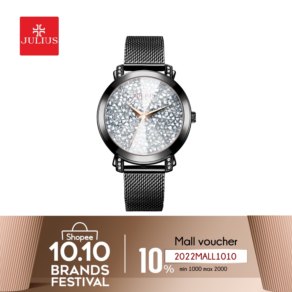 Julius ของเเท้แบรนด์เกาหลี นาฬิกาข้อมือผู้หญิง รุ่น JA-1044H สายสแตนเลส ...