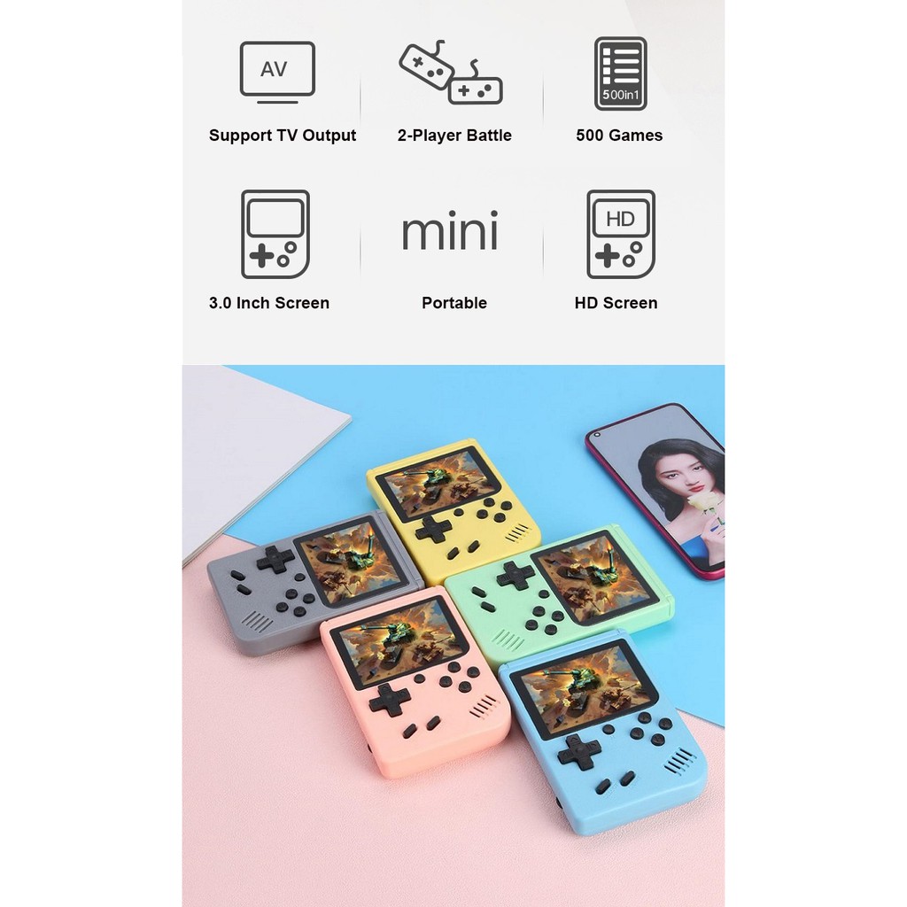 เกมคอนโซล：500 Games Retro Handheld Game Console For Children ocket Game ...