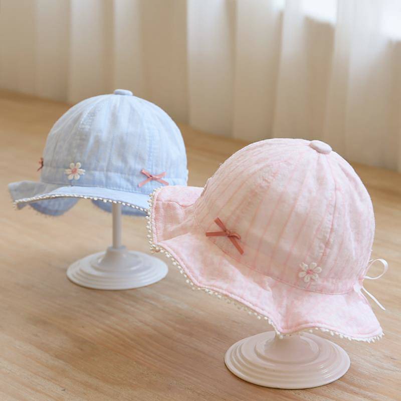 Baby Girl Hat Spring and Summer Thin Sun Hat Cute Bucket Hat Children ...