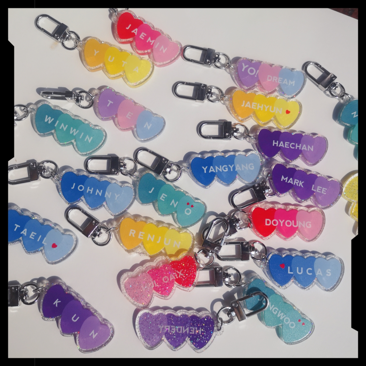 พวงกุญแจ NCT Acrylic Keychain Glittered NCT 127 NCT Dream WAYV Ins Same ...
