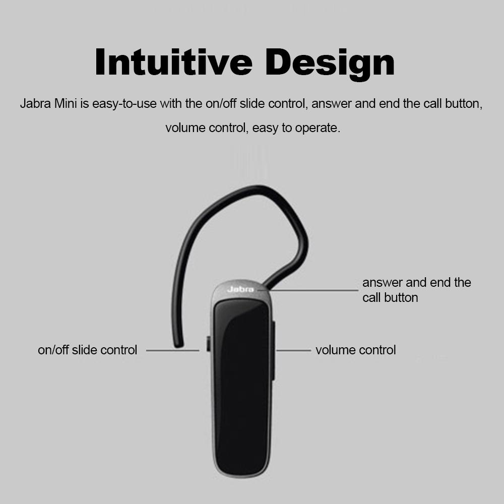 Original Jabra Talk Mini Wireless Bluetooth Headset Business Hands Free Headphones HD Stereo ...