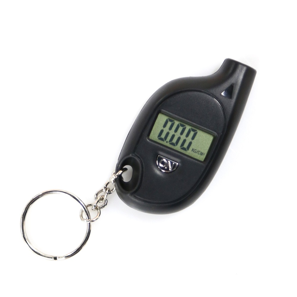 เกจวัดแรงดันลมยาง☃ Portable Tire Pressure Mini Keychain Digital LCD 2 ...