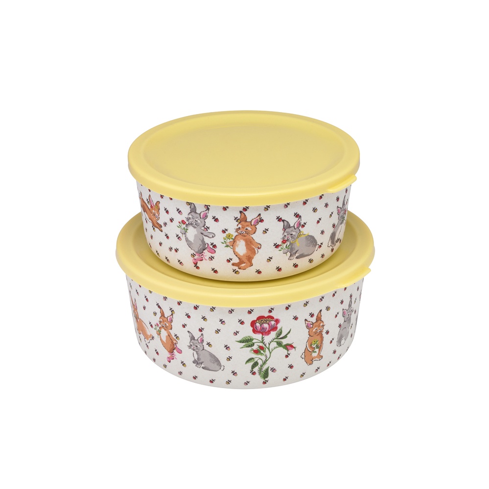 Cath Kidston Set of 2 Round Lunch Boxes Easter Bunnies Cream | Shopee ...