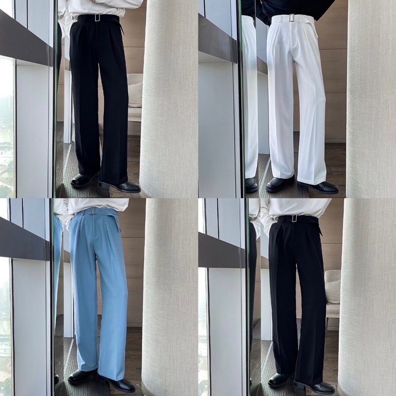 Rocket pants กางเกงสแลคเอวสูงทรงกระบอกตรง - zamio.official - ThaiPick