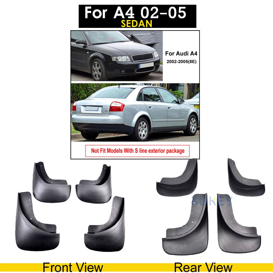 Genuine Xukey Car Mud Flaps For Audi A3 A4 A6 8e 8p B6 B7 C6 Mudflaps