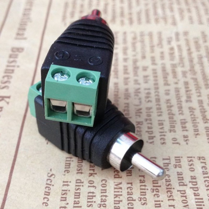 Irenen5Pairs Speaker Wire Cable to Male Female RCA Connector Adapter ...