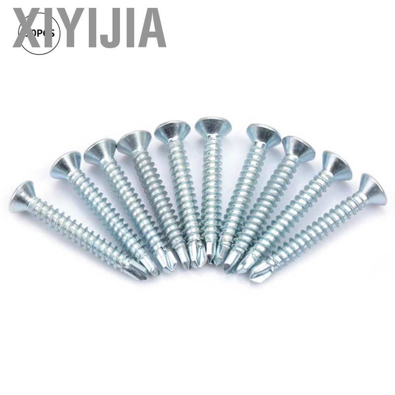 Xiyijia สกรูหัวแบน M4.2 Phillip Drive Countersunk 50 ชิ้นกล่อง ...