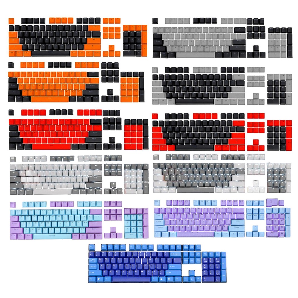 แป้นพิมพ์ 104Pcs Universal Key Cap Set Ergonomic Doubleshot Backlit ...