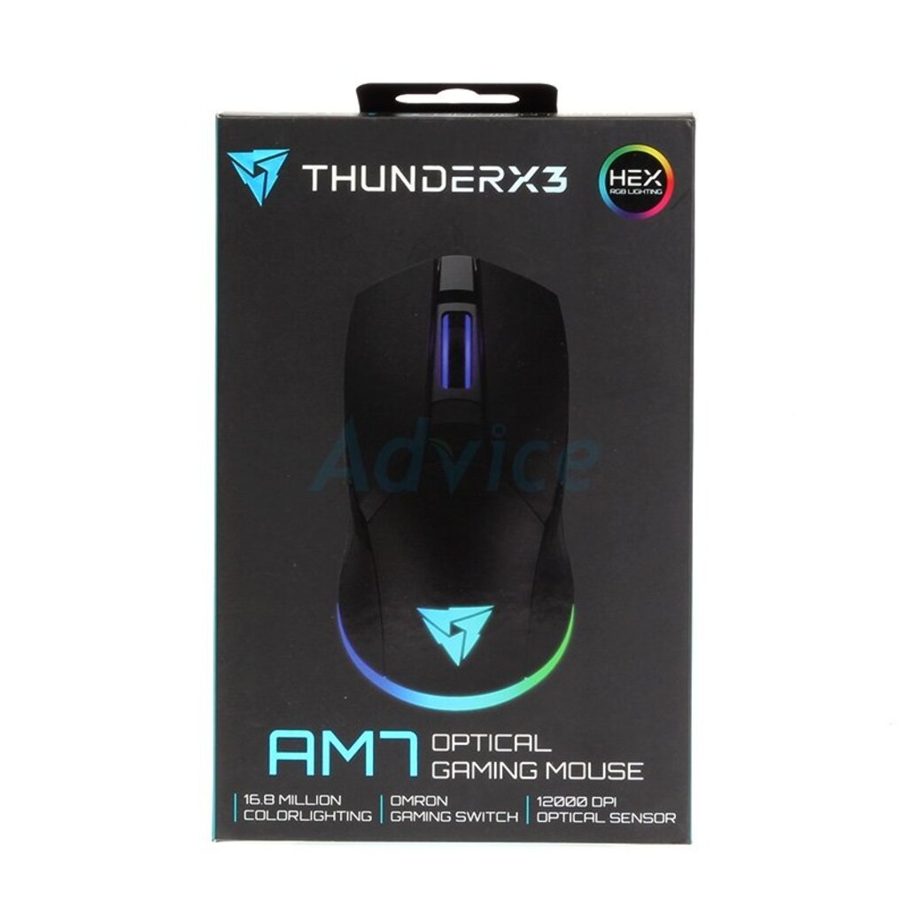 OPTICAL MOUSE THUNDER X3 AM7 HEX RGB - cpu2day - ThaiPick