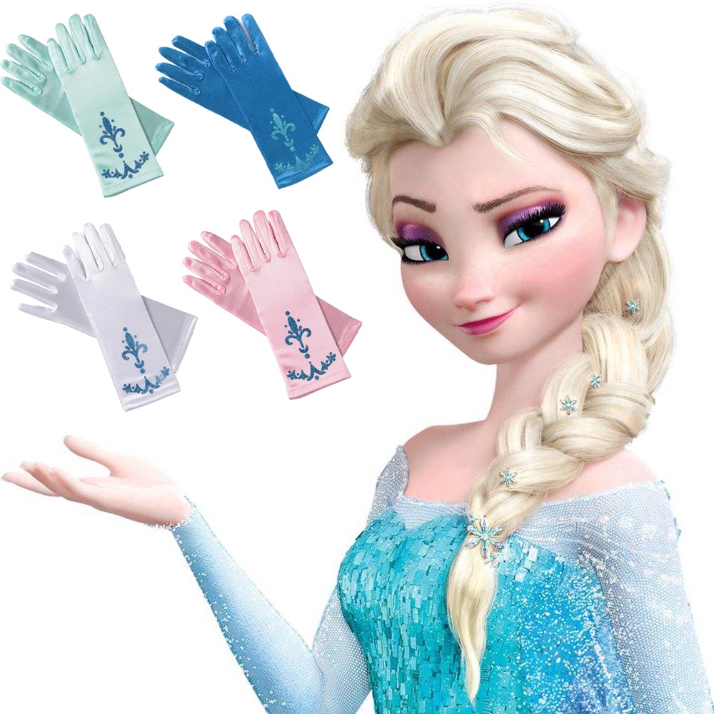 SBX346 Parties Long Coronation 24cm Children Elsa Gloves Princess ...