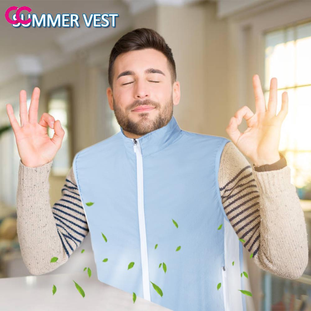 [Ready Stock] No Power Bank Summer Fan Cooling Vest Air Conditioning ...