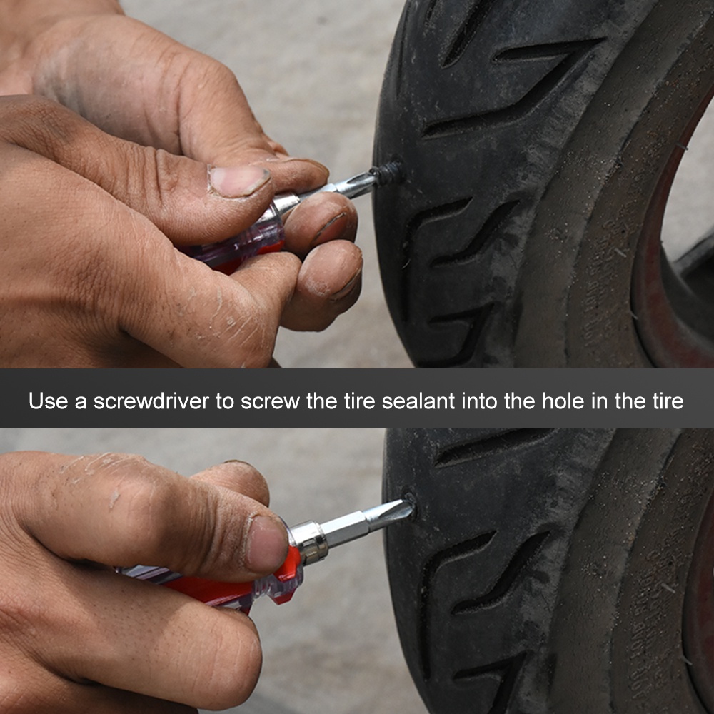 PECHAM 10pcs ตะปูซ่อมยางสูญญากาศ เครื่องมือซ่อมรถยนต์ ชุดเครื่องมือซ่อมแซมยางรถจักรยานยนต์ ...