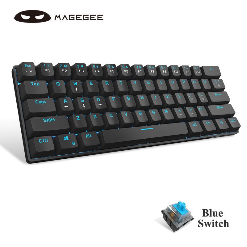 MageGee MK-Mini 60% Mechanical Keyboard Wired, LED Backlit Compact ...