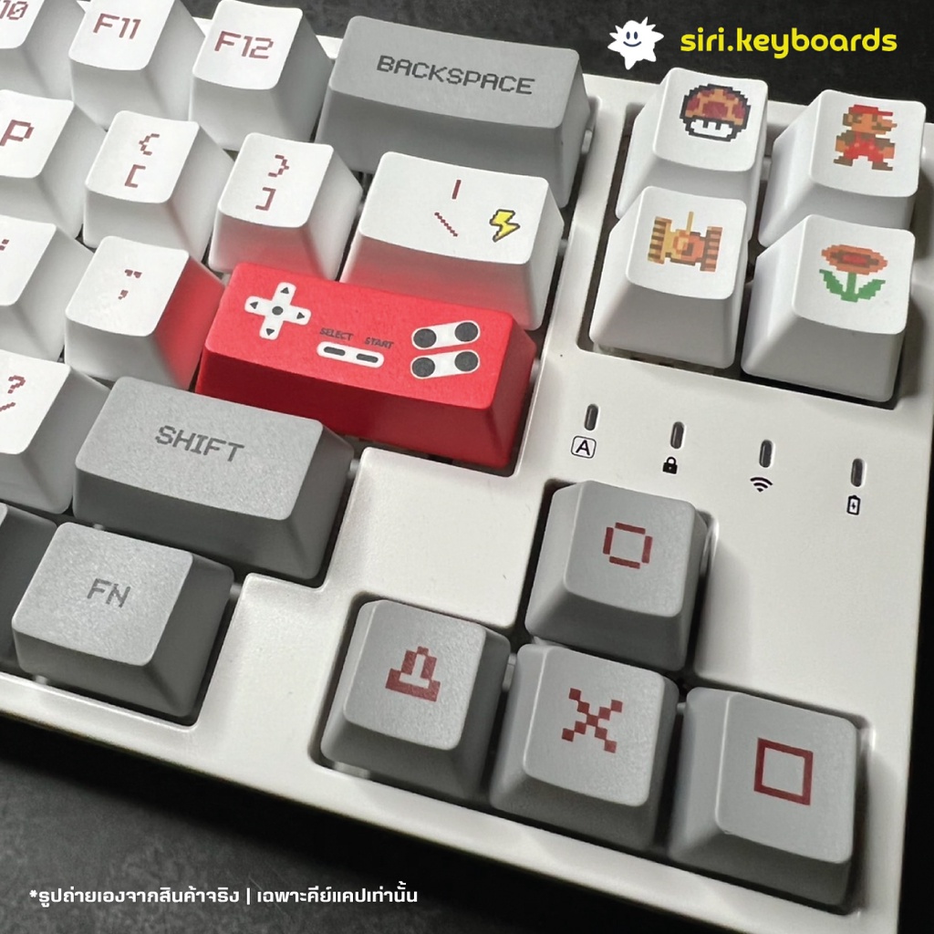 [พร้อมส่ง] Famicom Theme Keycaps ปุ่มคีย์บอร์ด 119 ปุ่ม (ANSI/PBT/OEM ...