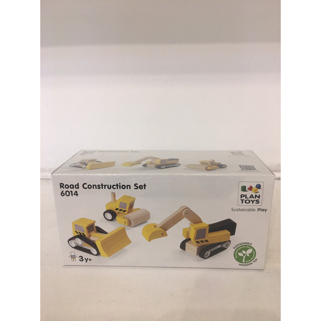 PlanToys Road Construction Set ของเล่นชุดรถก่อสร้าง ของเล่นเสริมพัฒนาการ ของเล่นสำหรับเด็กอายุ 3 ...