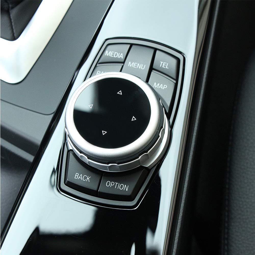 1x For BMW F10 F20 F30 IDrive Car Multimedia Big Knob Cover Button Trim ...