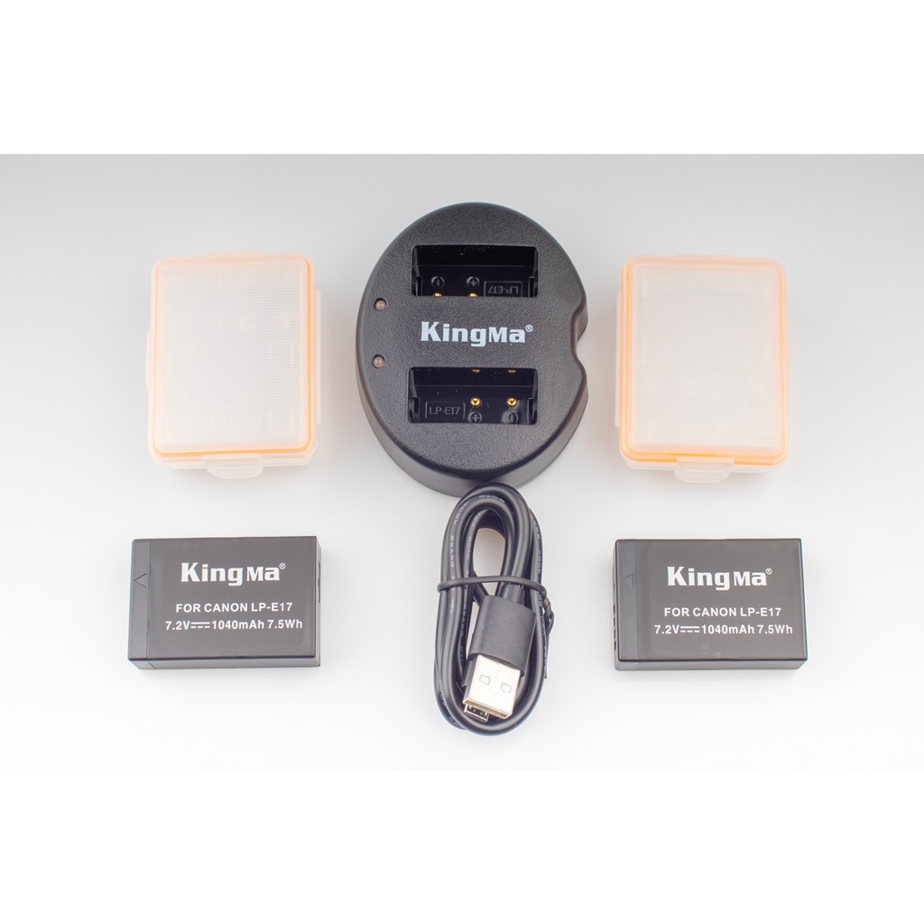 KingMa แท้100 LP-E17 แบต 2 ที่ชาร์จคู่1อันกล่องใส่แบต2 EOS RP M3 750D ...