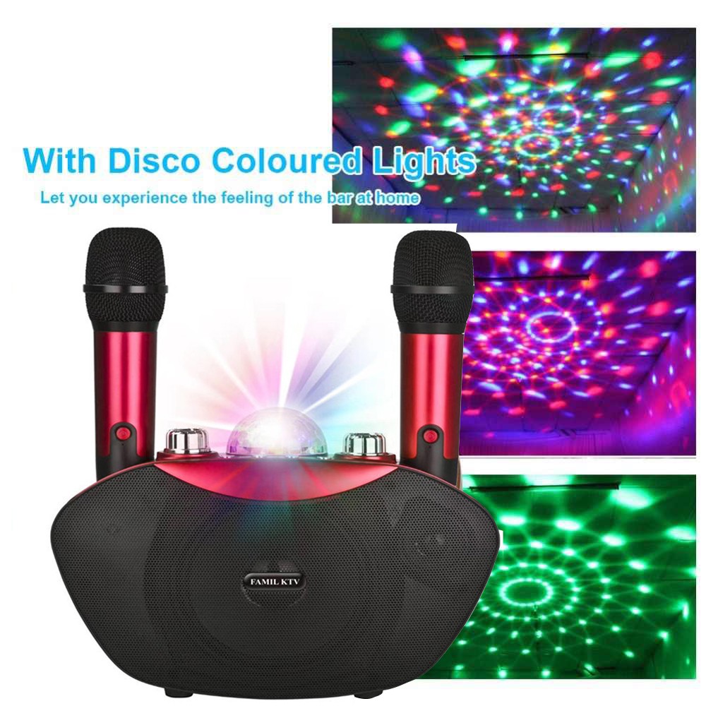 Y-8 Wireless Microphone Bluetooth Speaker Outdoor Family Karaoke Stereo ...