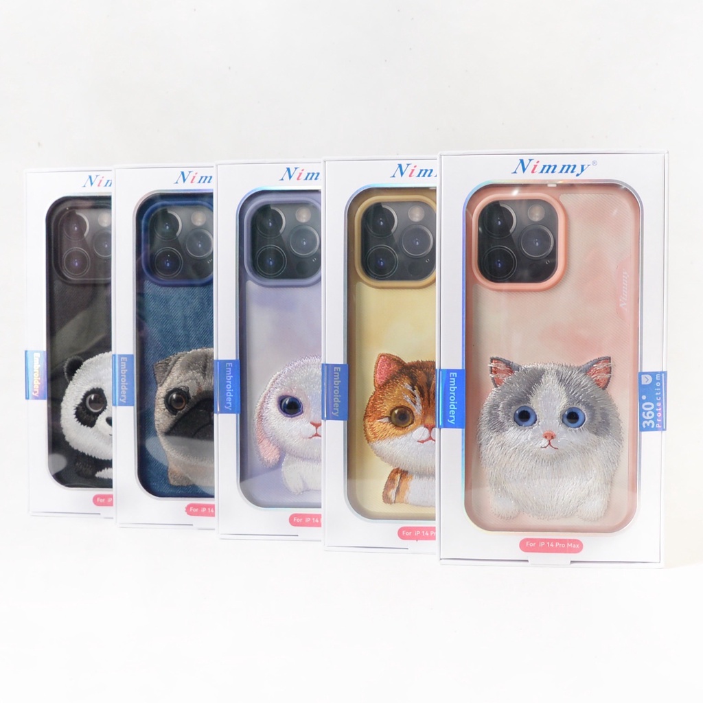 NIMMY 360 Protection เคสปักลาย 3D case for iPhone 14 14Max 14 Pro14 ...
