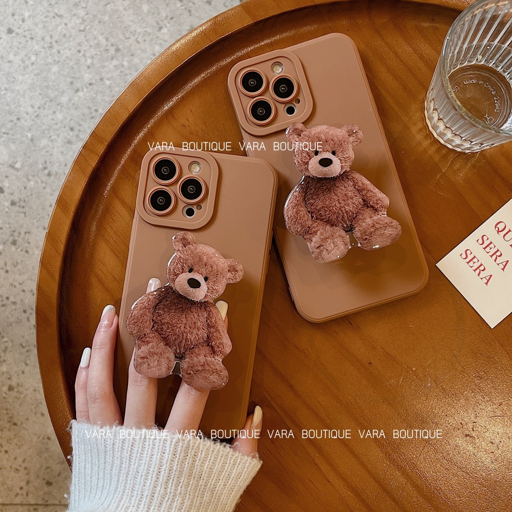 Griptok กริ๊บต๊อก น้องหมี BEAR Griptok ตัวติดมือถือ Brown BEARที่ติดหลังโทรศัพท์ SET D - vara ...