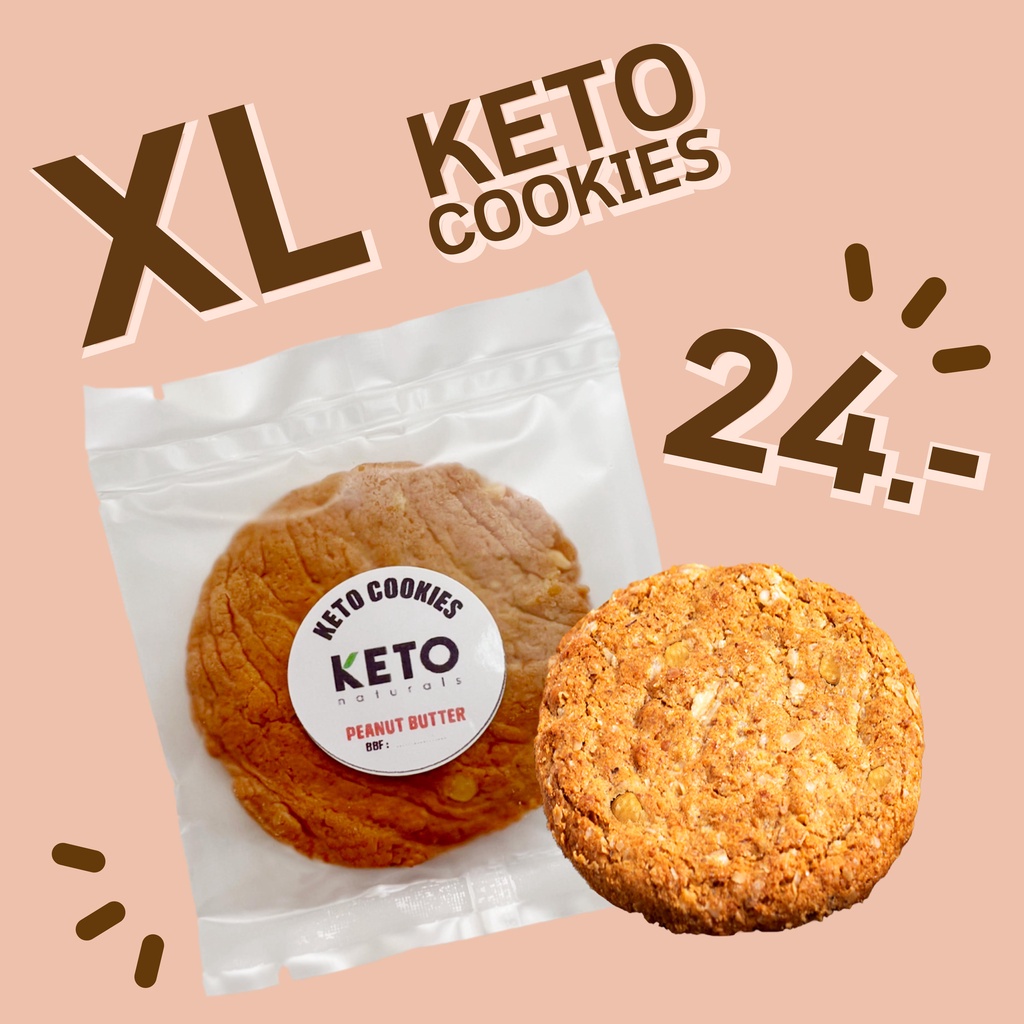 Keto Cookies XL ขนม คีโตคุกกี้ ขนมคลีนเพื่อสุขภาพ Keto Cookies by Keto ...